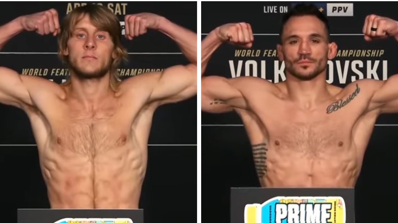 UFC 314 OFFICIAL WEIGH-INS: Paddy Pimblett vs Michael Chandler UFC 314 OFFICIAL WEIGH-INS: Paddy Pimblett vs Michael Chandler